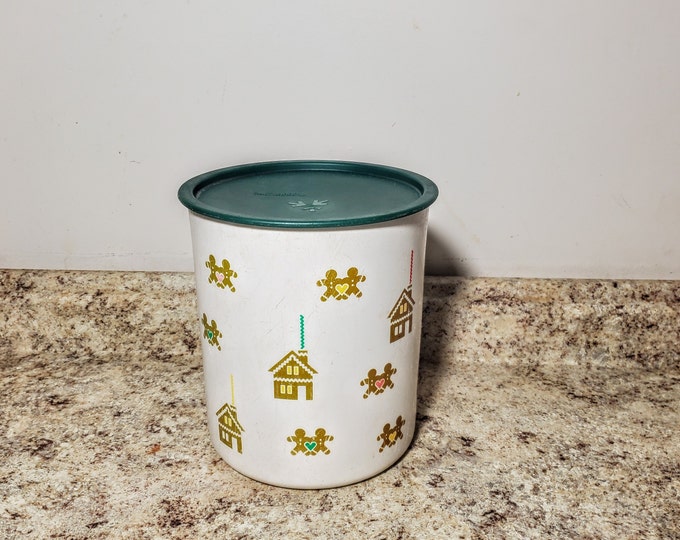 Tupperware LARGE Flour Canister One Touch D 2416 With Green Seal AS IS ...