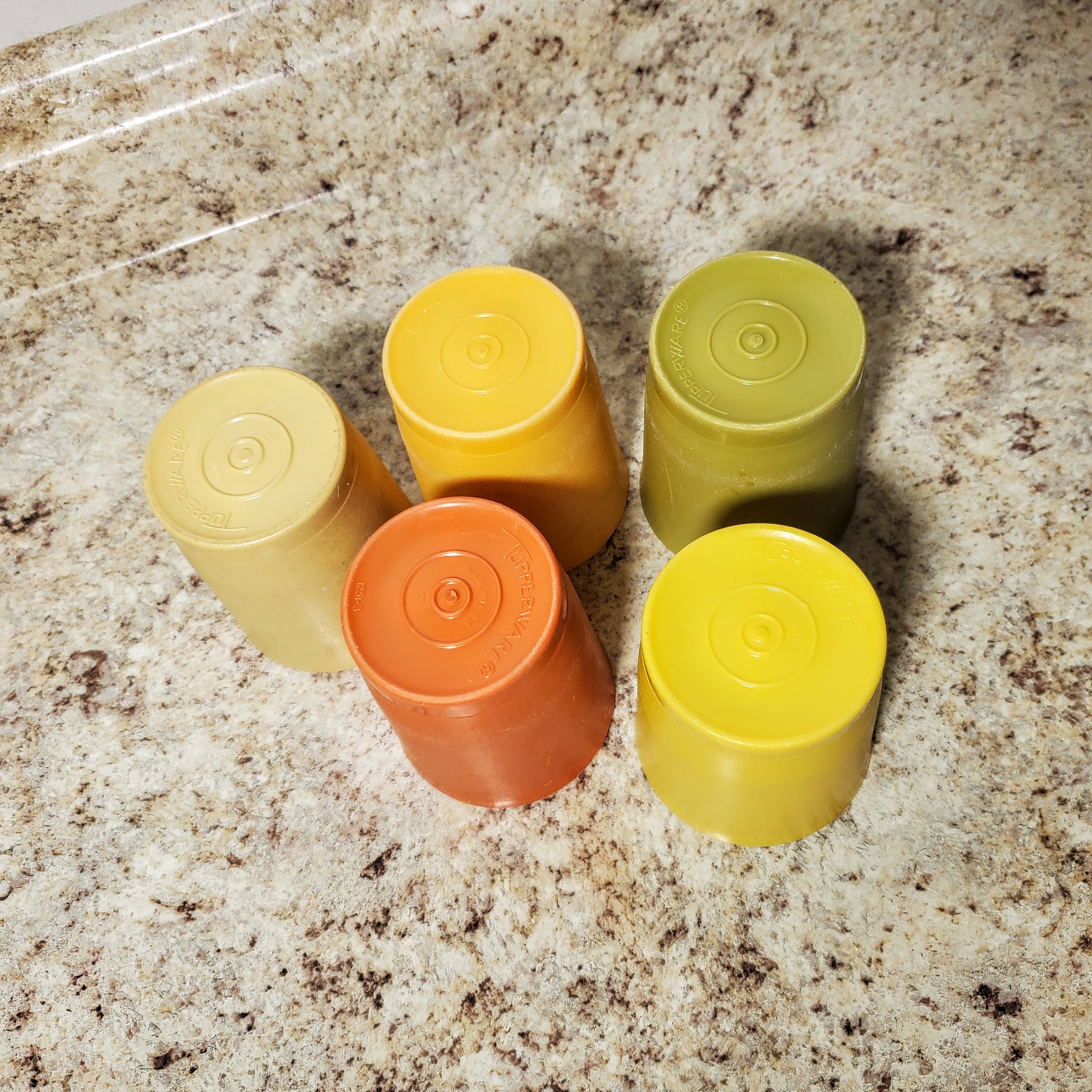 Vintage Tupperware 1251 Retro Harvest Tumblers Cups 6oz Small Set of 5 ...