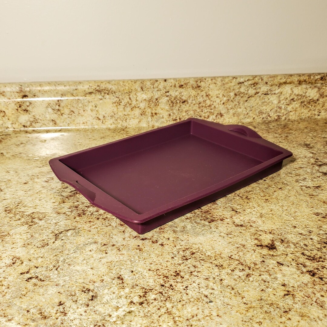 Tupperware Silicone Baking Form Rectangular Purple Cabbage Cake Pan New ...