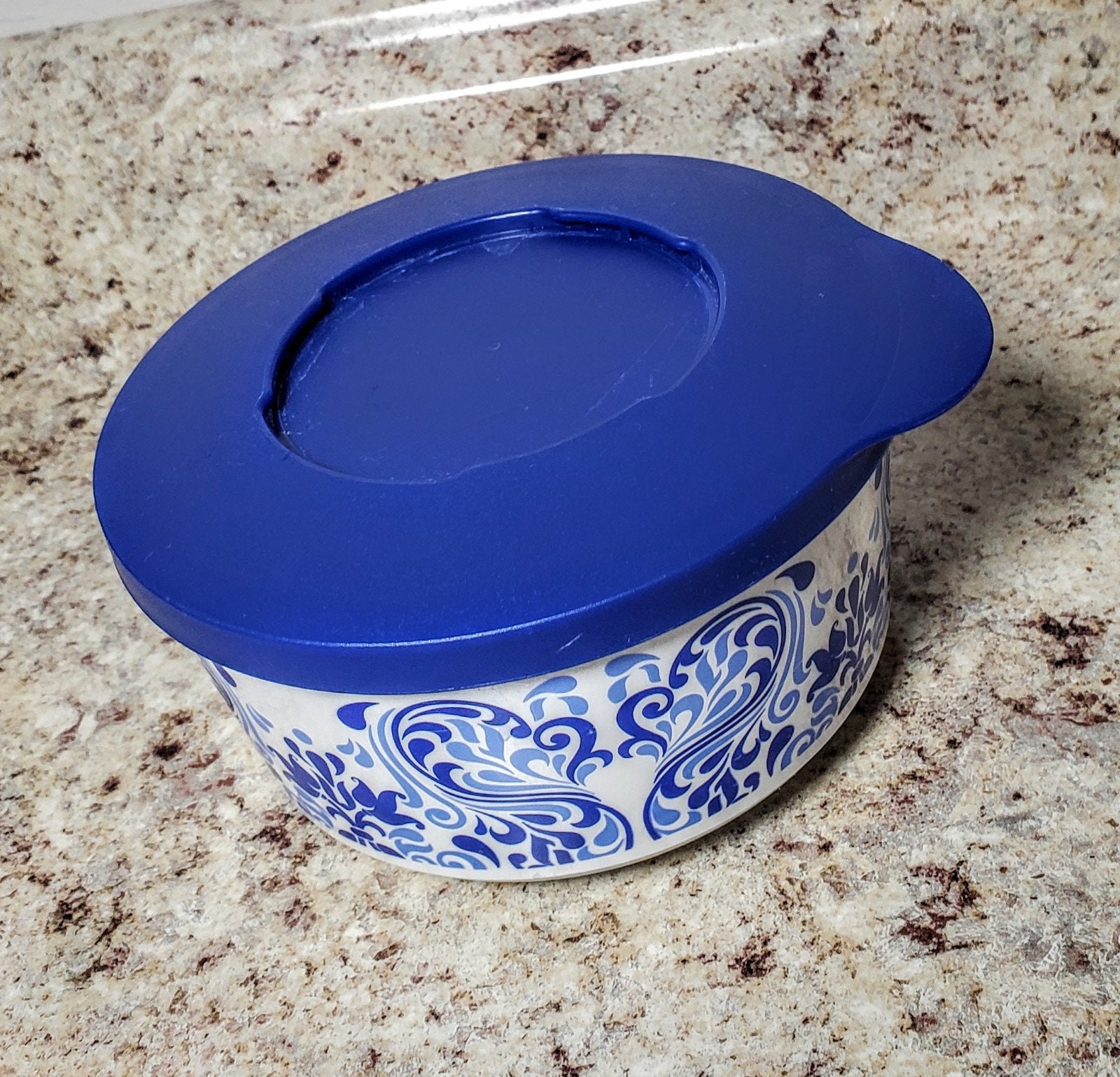 Tupperware Talavera Design Bowl and Seal Blue & White 7712 - Etsy
