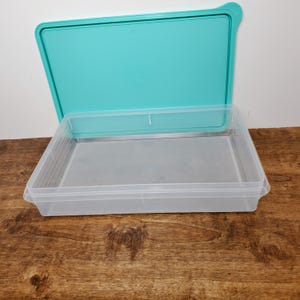 TUPPERWARE Cold Cut Keeper Snack Stor Large 9x13 Teal Blue Brand New ...