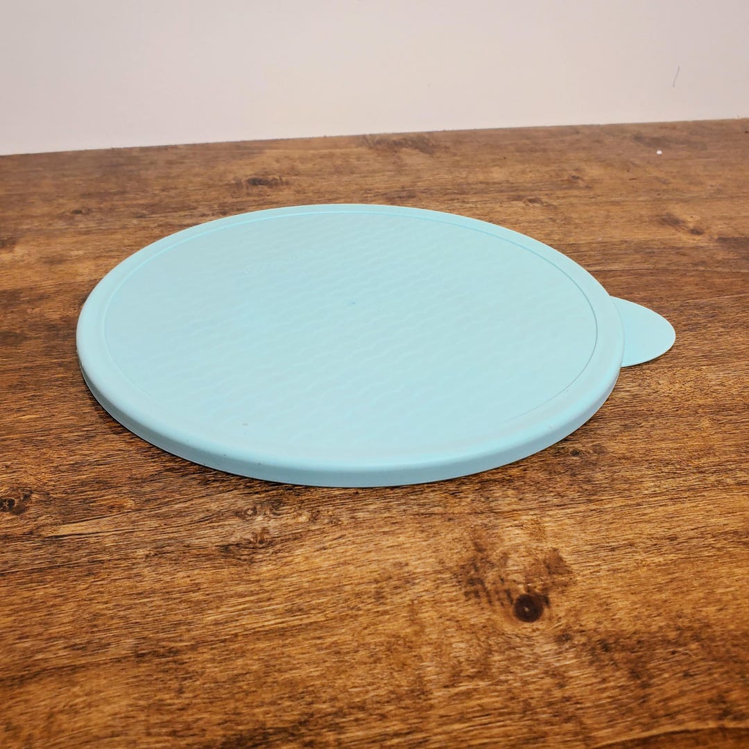 Vintage Tupperware Replacement Lid 3997 Aqua Blue 9 Inches With Tab - Etsy