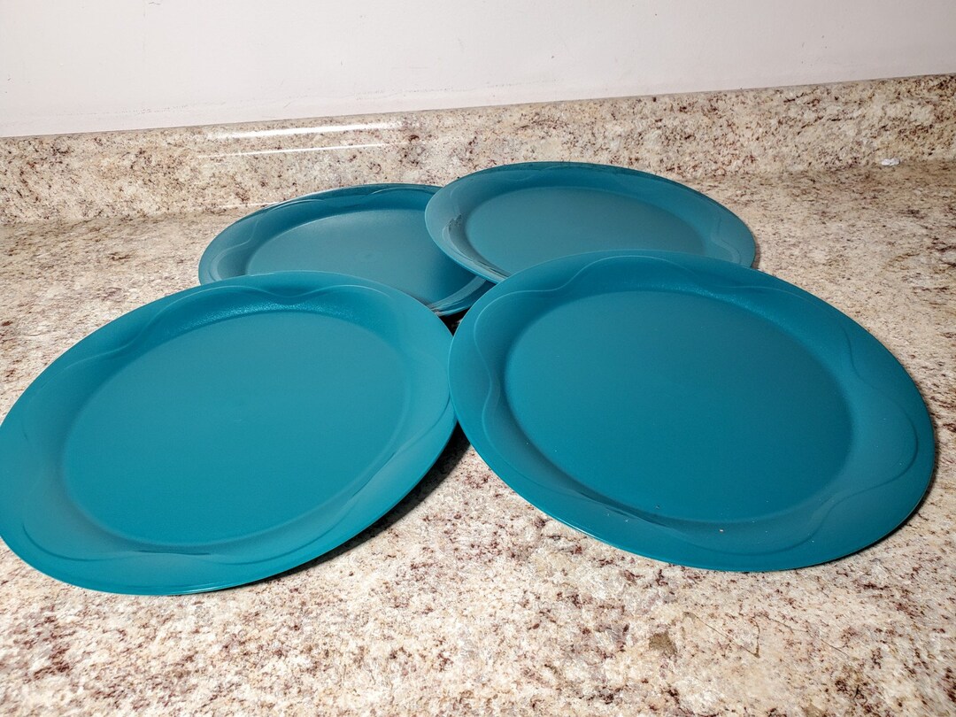 Tupperware 11 Open House Dinner Plates Set of 4 Teal - Etsy