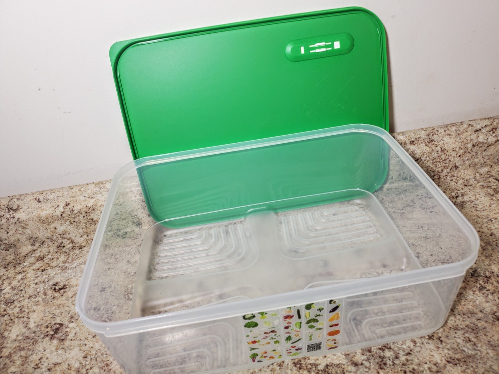 NEW Tupperware EXTRA LARGE Fridgesmart Container Green Seal 2.5 Gallon ...