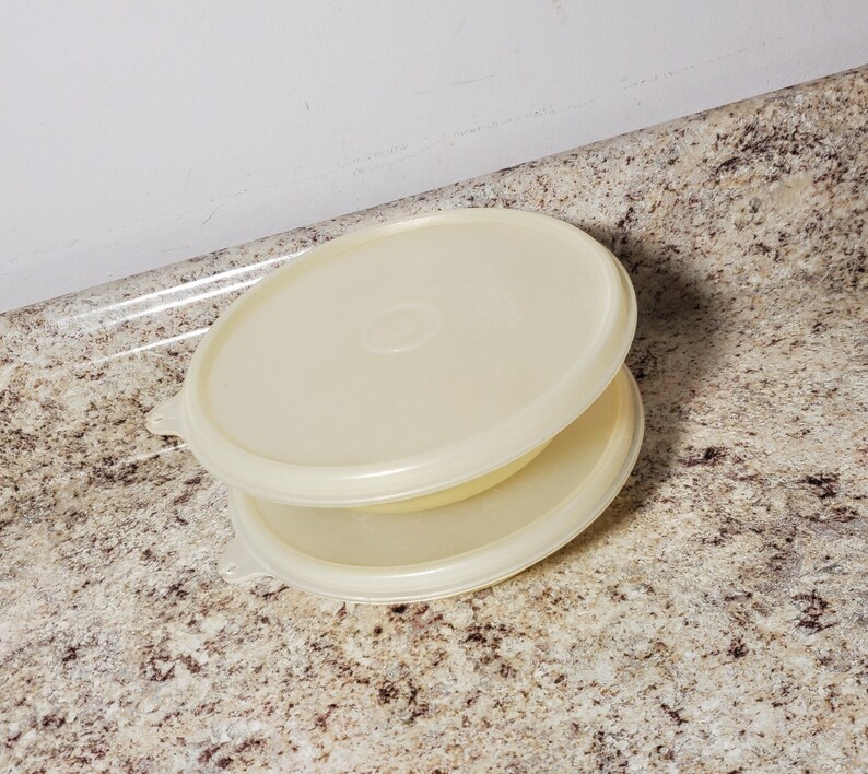 Vintage Tupperware 155 Pastel Yellow Cereal Bowls Set of 2 Usa-with ...