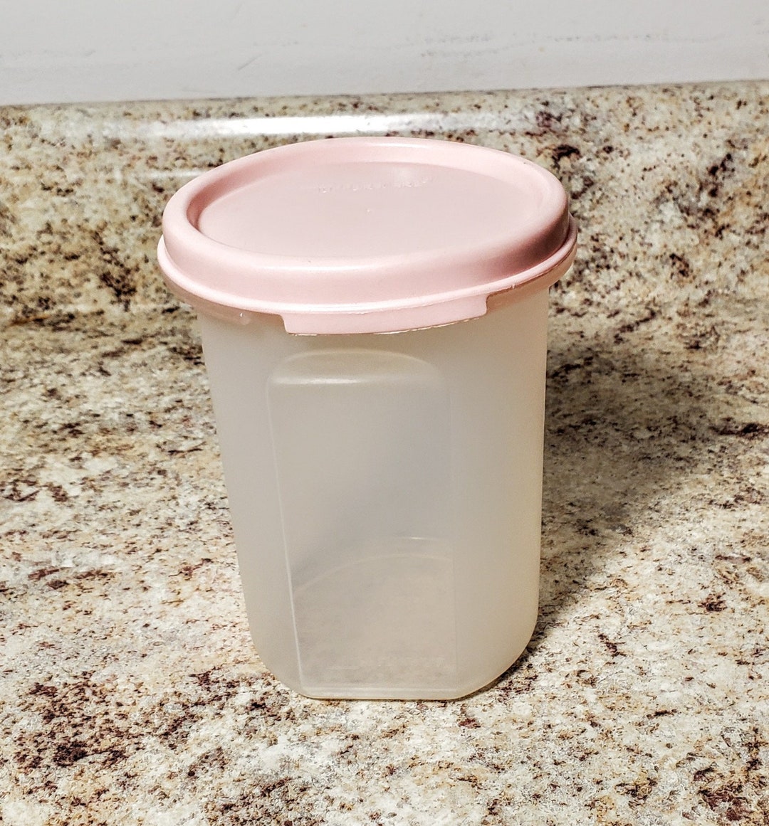 Vintage Tupperware Sheer Modular Mates Round 2 15 Oz. 1606 Pink Lid ...