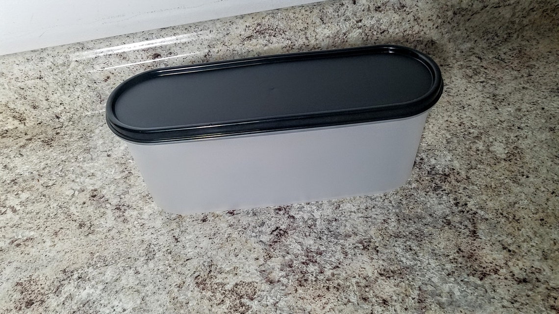 Tupperware Black Top Super Oval Modular 1.8 Litres Oval | Etsy