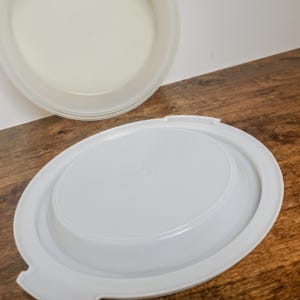 Vintage Tupperware Pie Keeper Taker Carrier #719 White 2 Pieces - Etsy