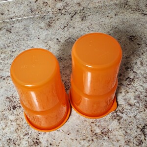 NEW Tupperware Tabletop Tumblers 12 Oz 350ml Cups Set of 2 Orange 2412 ...