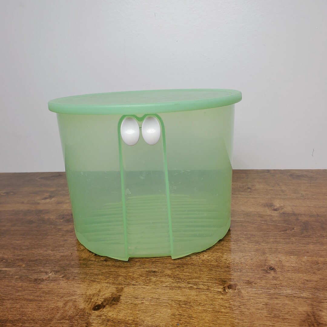 Tupperware Fridgesmart Large 3998 Sheer Green Round Vent Container 20 ...