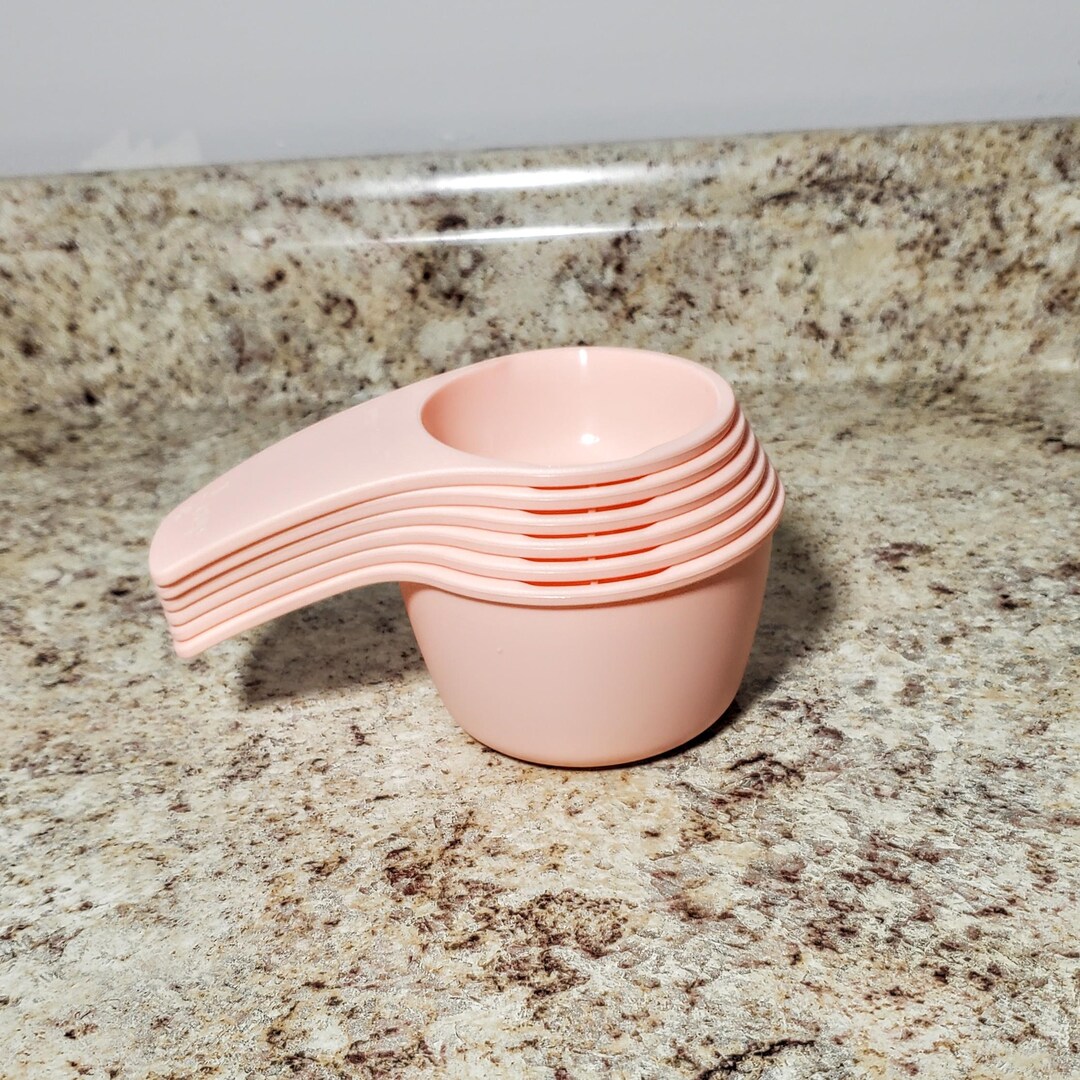 Tupperware Measuring Cups Set 6 Nesting Scoops Pink Baking Tools - Etsy