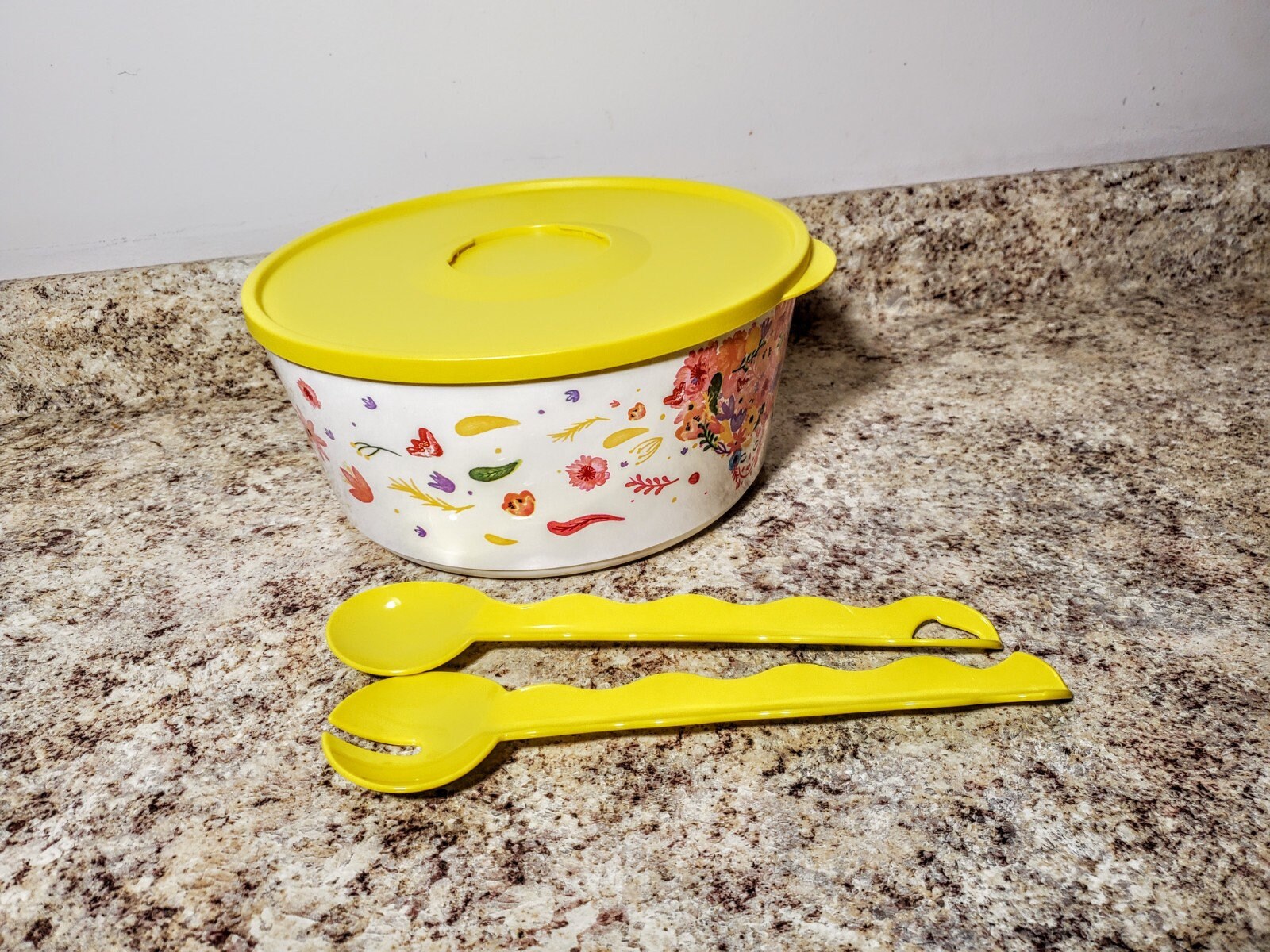 Tupperware Salad Bowl Mixing Large Serving Fanciful Floral - Etsy