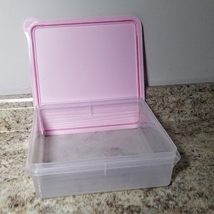 Tupperware 9 Inch SQUARE SNACK STOR Store Container Clear - Etsy