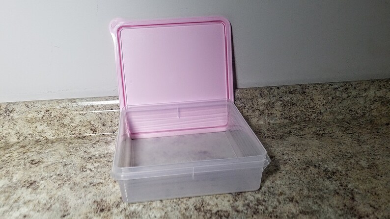 Tupperware 9 Inch SQUARE SNACK STOR Store Container Clear - Etsy