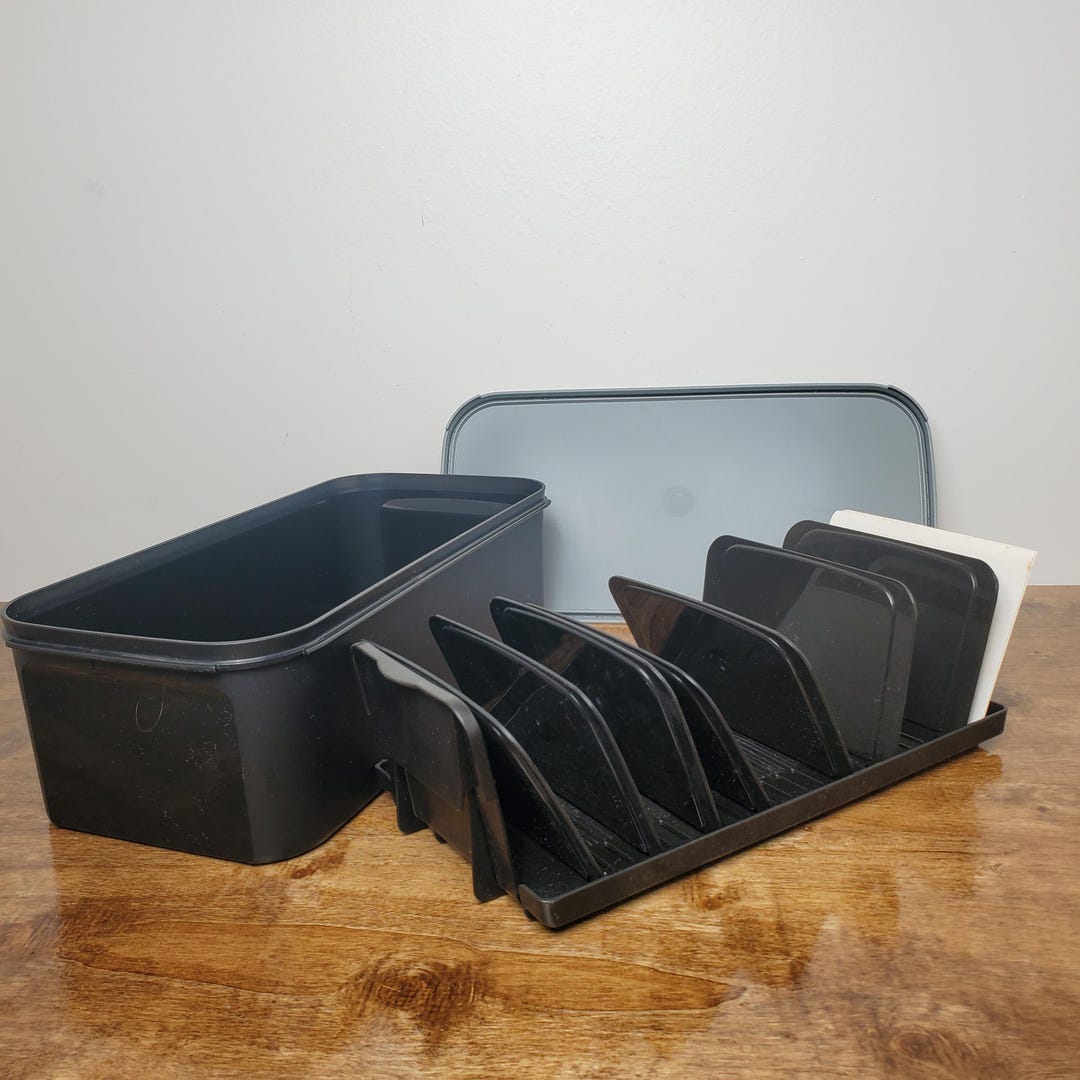 Tupperware #1718 Memory Mates Shutter Box With Lid, Dividers and Lifter ...