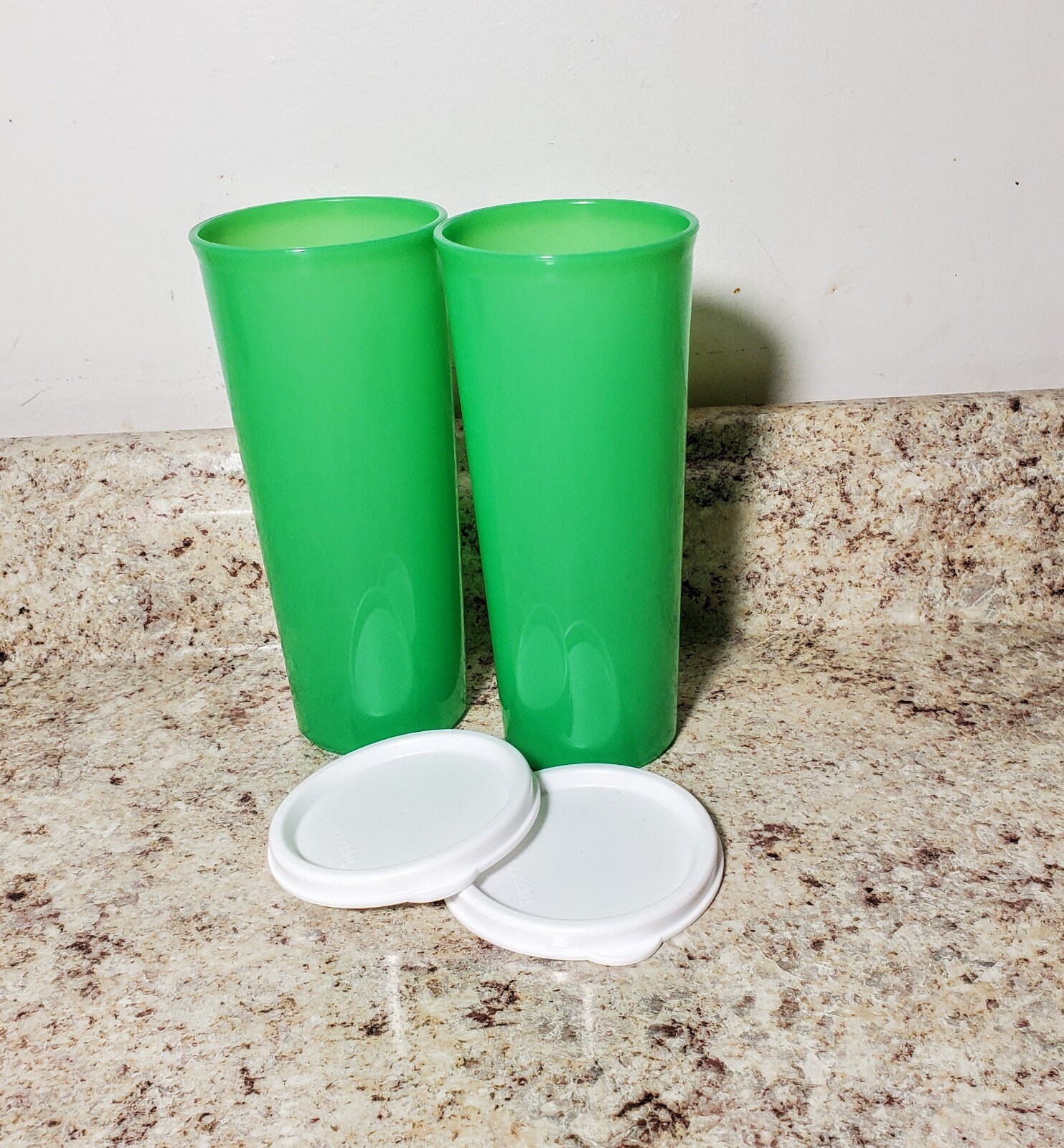 NEW Tupperware Tall Lime Green Tumblers Glasses 16 Oz 5107 Lot of 2 - Etsy