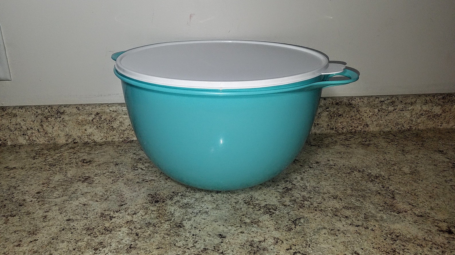 Tupperware Jumbo Teal Blue Thatsa Bowl 59 Cups White Double | Etsy