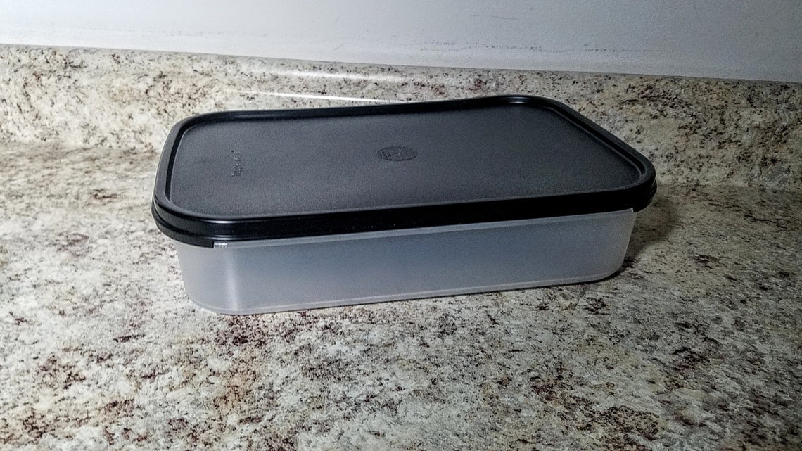 Tupperware Modular Mates Rectangle 1 Sheer Black Seal NEW 8.5 - Etsy
