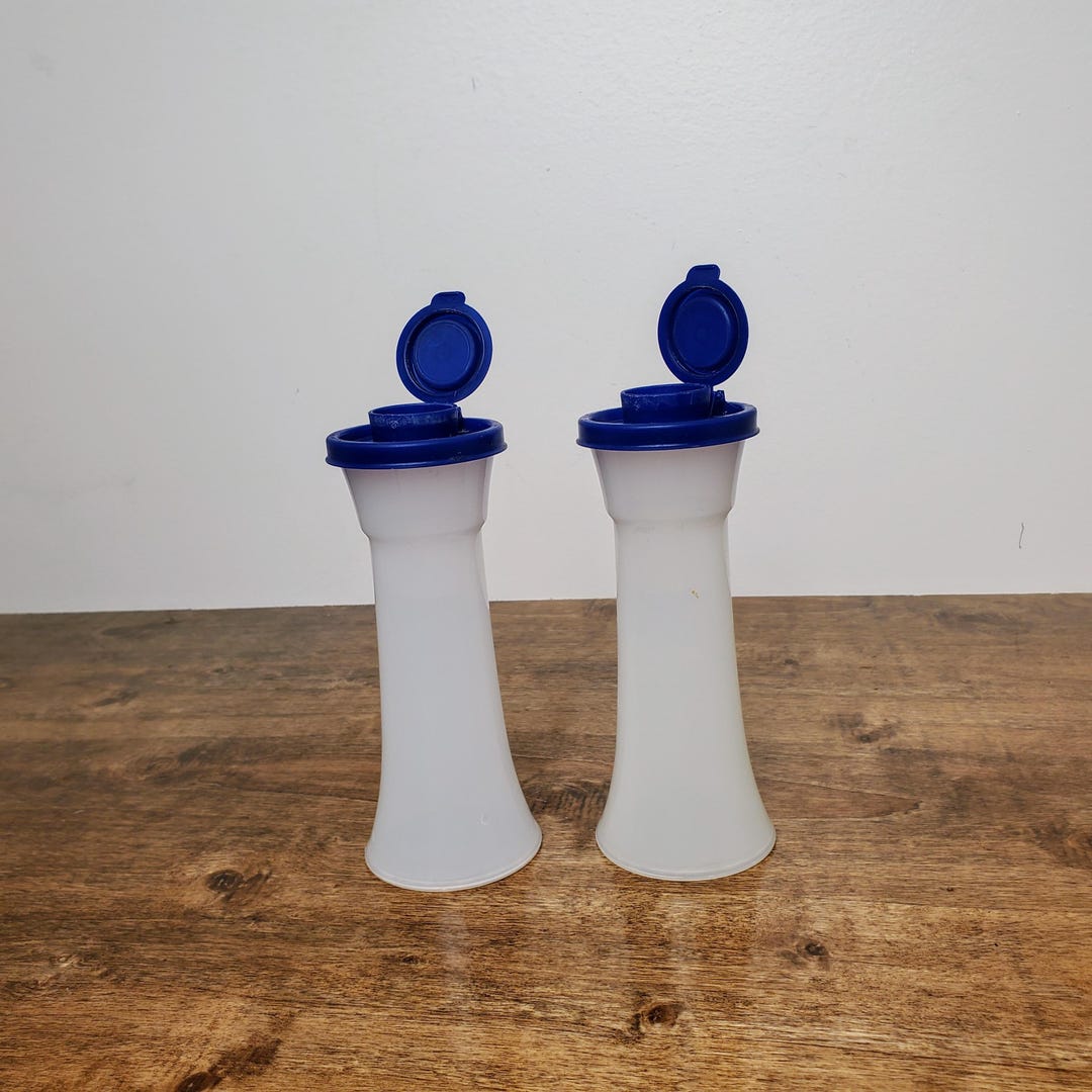 Tupperware Large Hourglass Salt & Pepper Shakers Set Tokyo Blue - Etsy