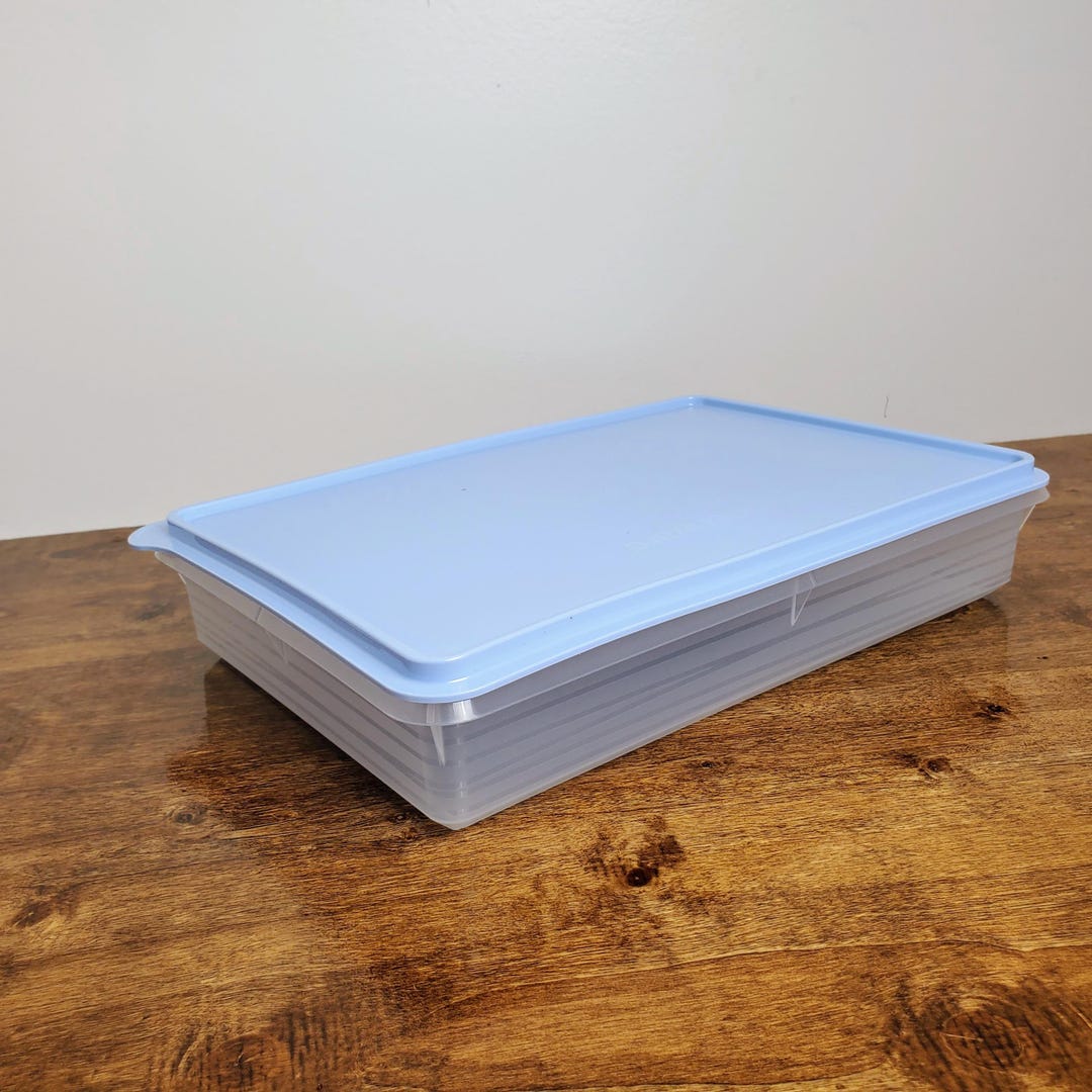 TUPPERWARE Cold Cut Keeper Snack Stor Large 9x13 Ice Cube Blue Seal ...