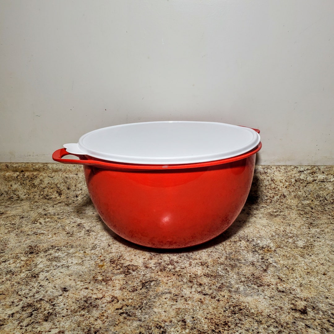 Tupperware Thatsa Mega Large 42C Storage Serving Bowl W/lid 5377 White ...