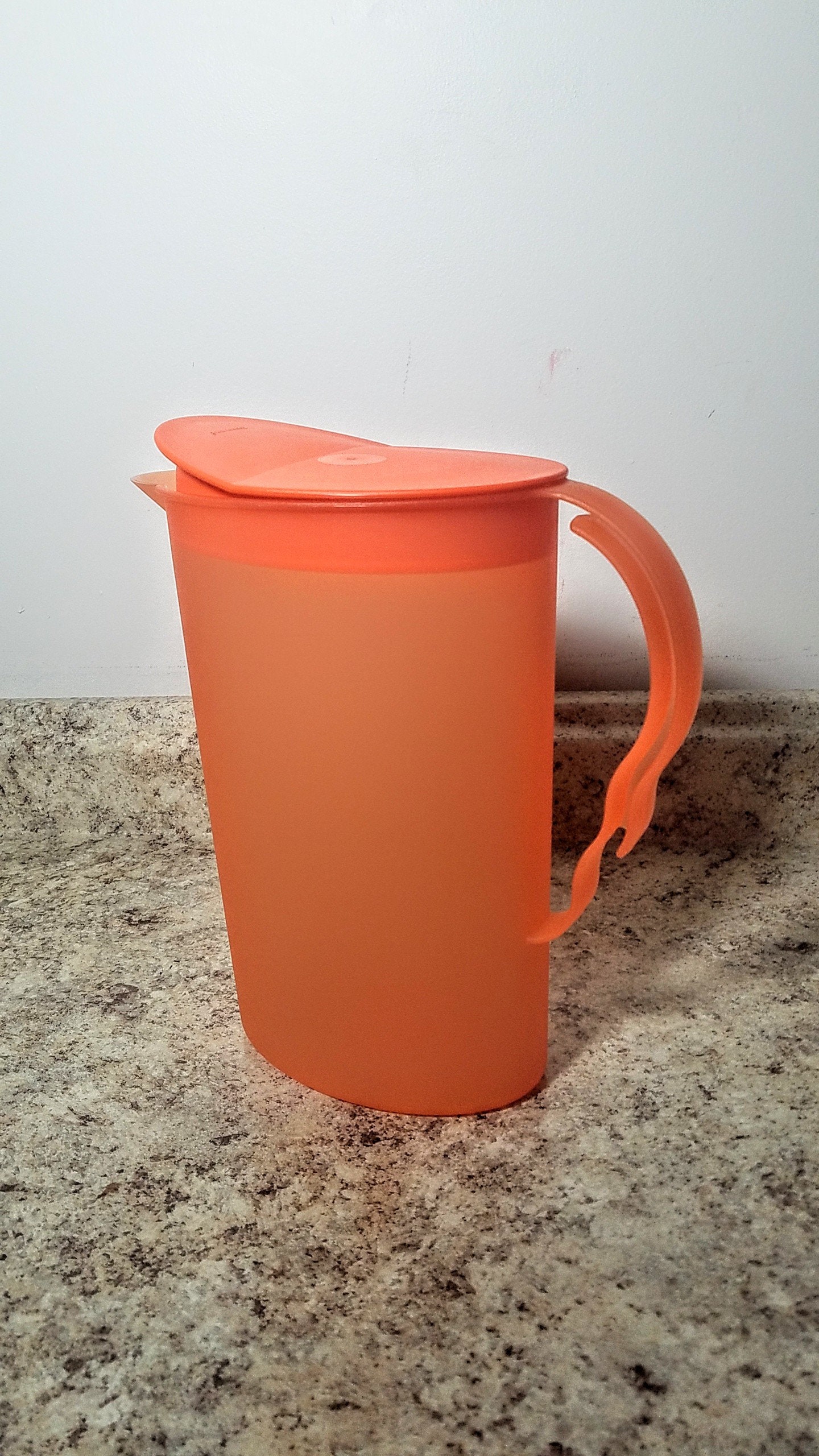 Tupperware 3333 Sheer Orange Pitcher 8.75 Cups Impressions - Etsy