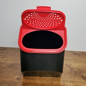 Tupperware Modular Mates Potato Onion Bin Smart Keeper Black & Red Lid ...