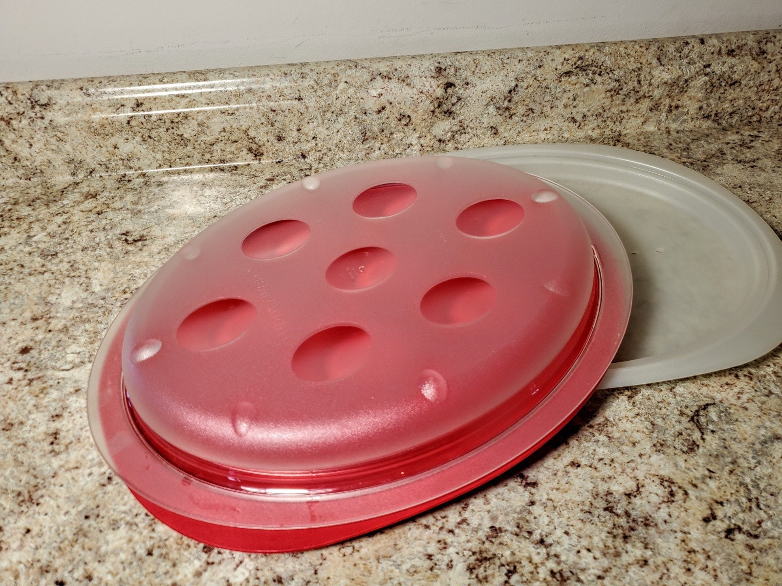 Tupperware Keep N Heat Oval Serving Platter 3 Piece Set 4618 4619 4620 ...