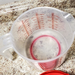 Tupperware Mix N Store Measuring Pitcher Sheer Red Butter Bowl 8cup New ...