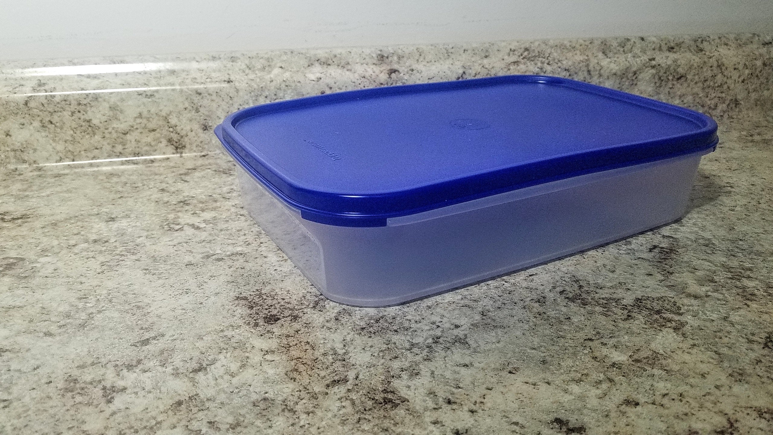 Tupperware Modular Mates Rectangle 1 Sheer Blue Seal NEW 8.5 | Etsy