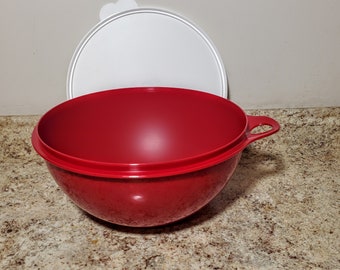 Tupperware Thats-a-bowl Large White 2539B-4 With Blue Lid, 32 Cup 7.8L ...