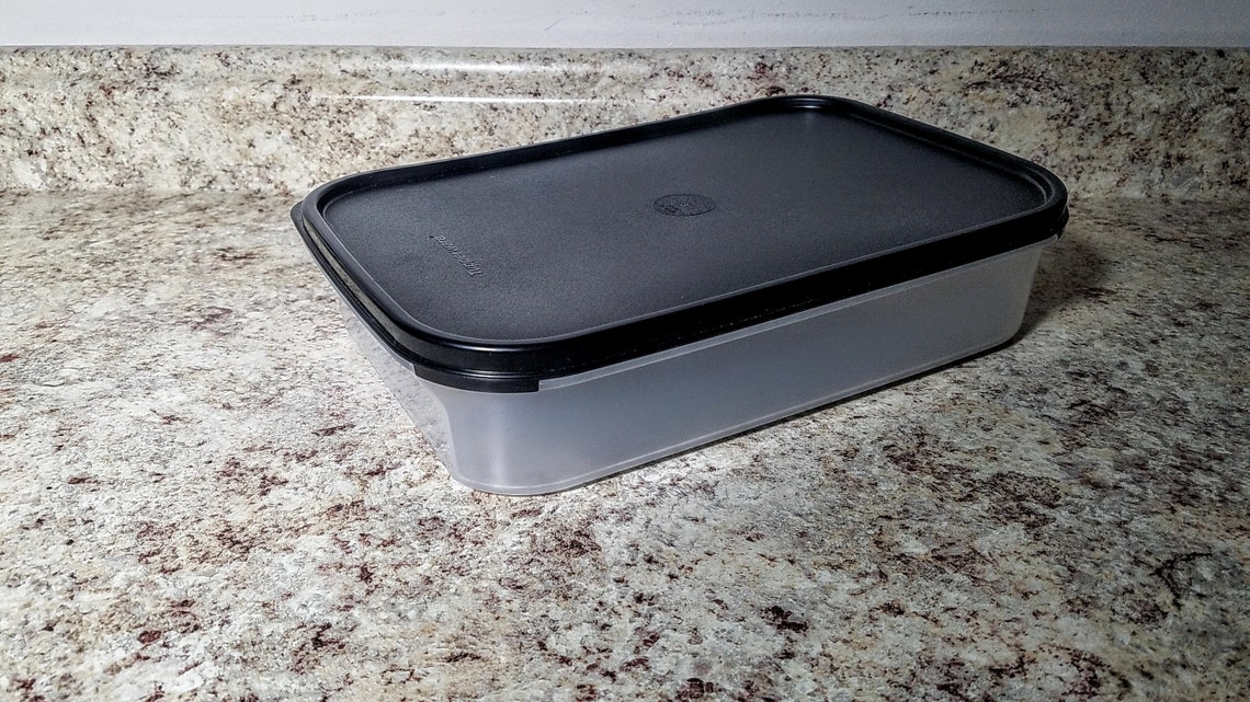 Tupperware Modular Mates Rectangle 1 Sheer Black Seal NEW 8.5 - Etsy