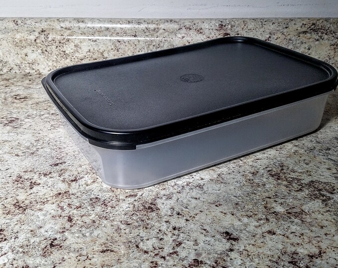 Tupperware Modular Mates Rectangle 1 Sheer Black Seal NEW 8.5 - Etsy