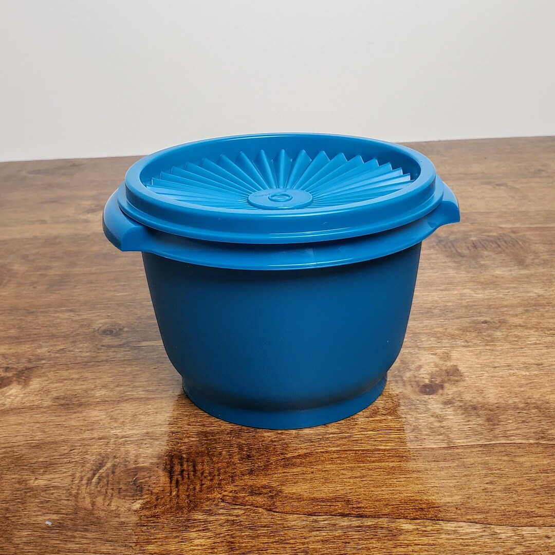 NEW Tupperware Blue 886 Bowl & 812 Lid Leftovers Container Lunch - Etsy
