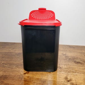Tupperware Modular Mates Potato Onion Bin Smart Keeper Black & Red Lid ...