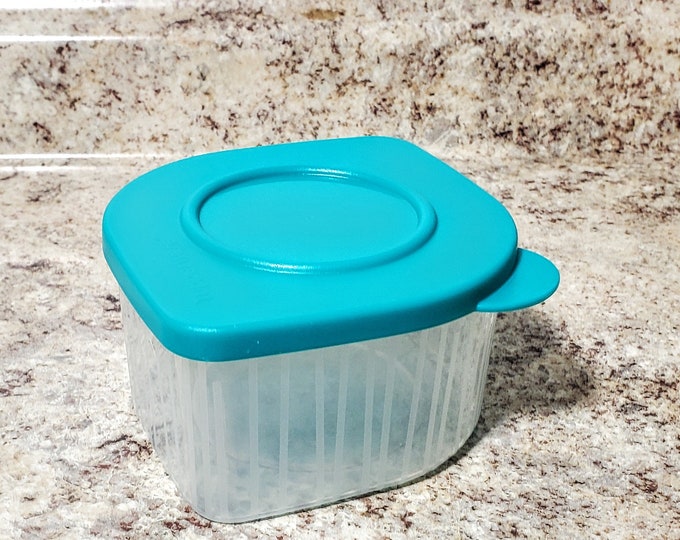 Tupperware Fresh N Cool 2 Cup Storage Containers New Teal Blue 5056 - Etsy