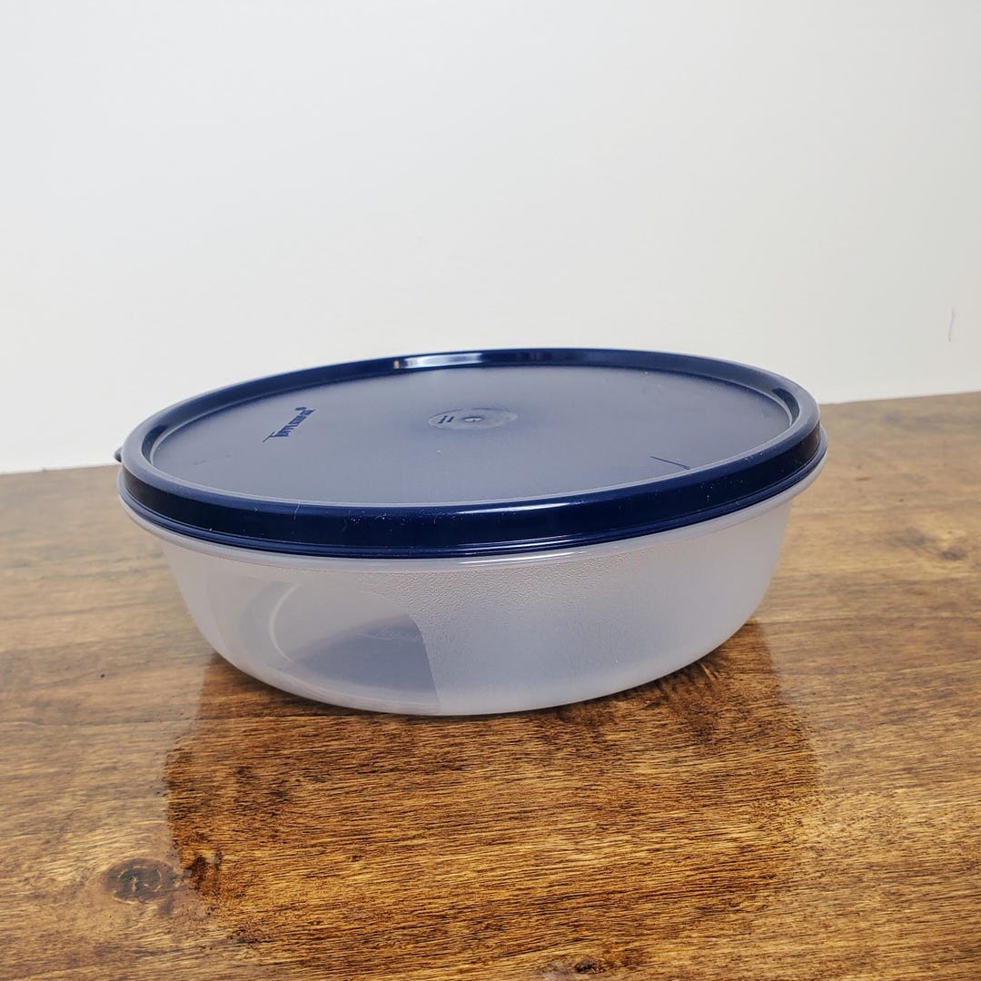 Tupperware Modular 4 1/4 Cup Mixing Bowl Classic Storage #1699 Blue Lid ...