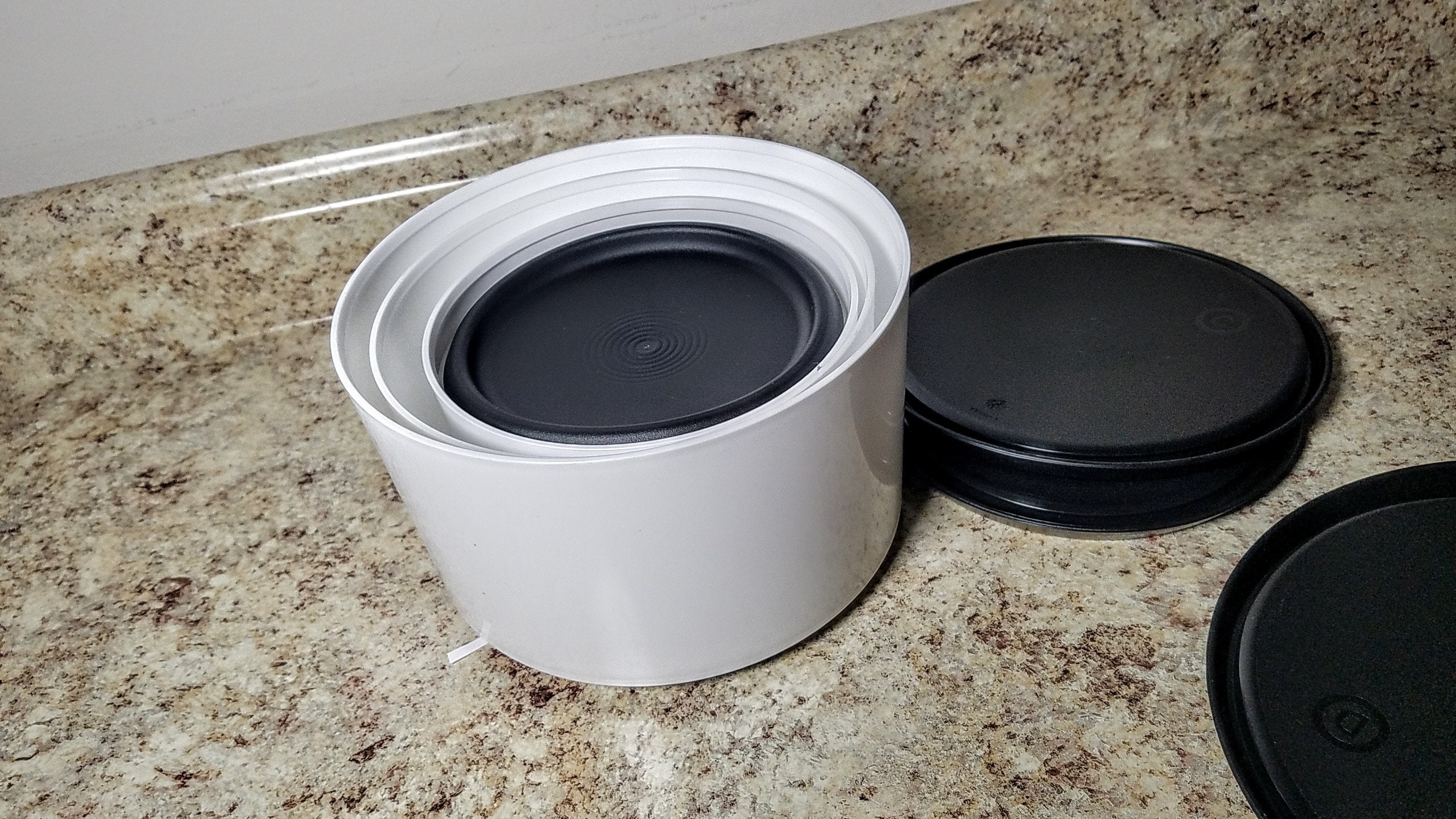 Tupperware Toppers Set 4 Stacking Canisters White W/ One Touch - Etsy