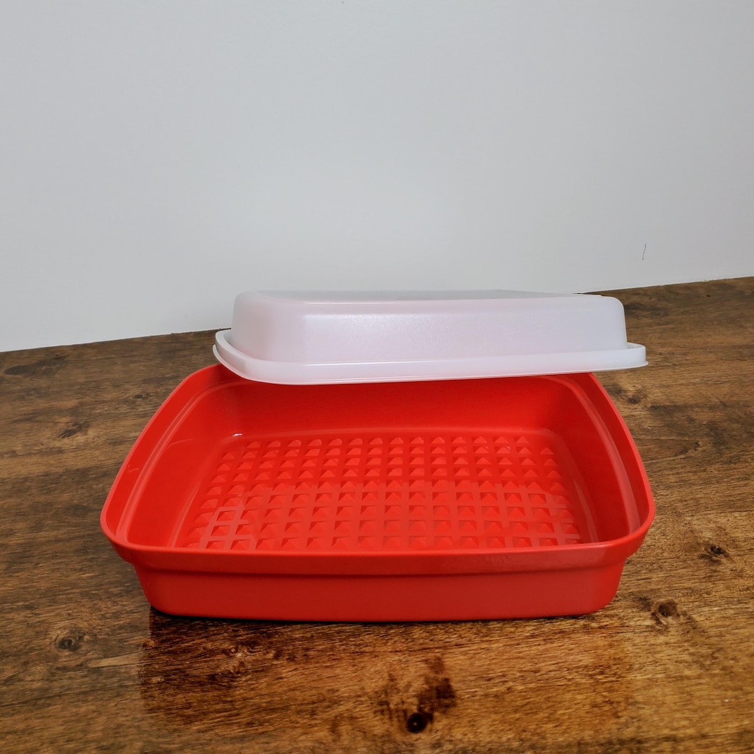 New Tupperware JR Season-n-serve Marinator Paprika Red #1519 #1518 ...