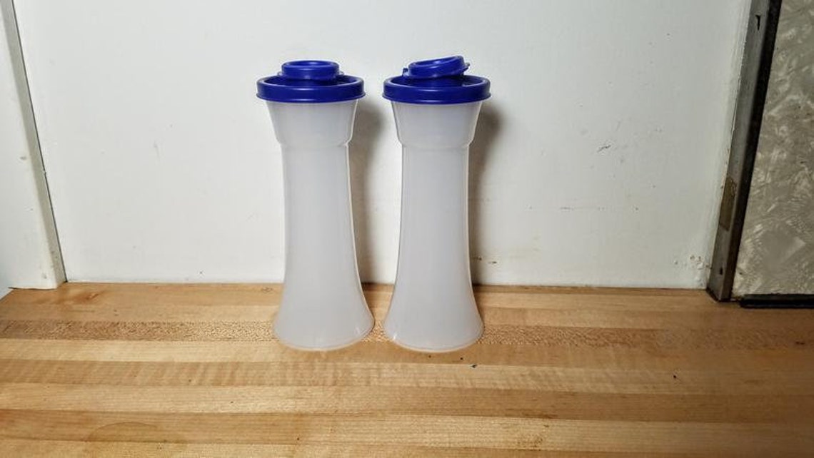 Tupperware Large Hourglass Salt & Pepper Shakers Set Tokyo | Etsy