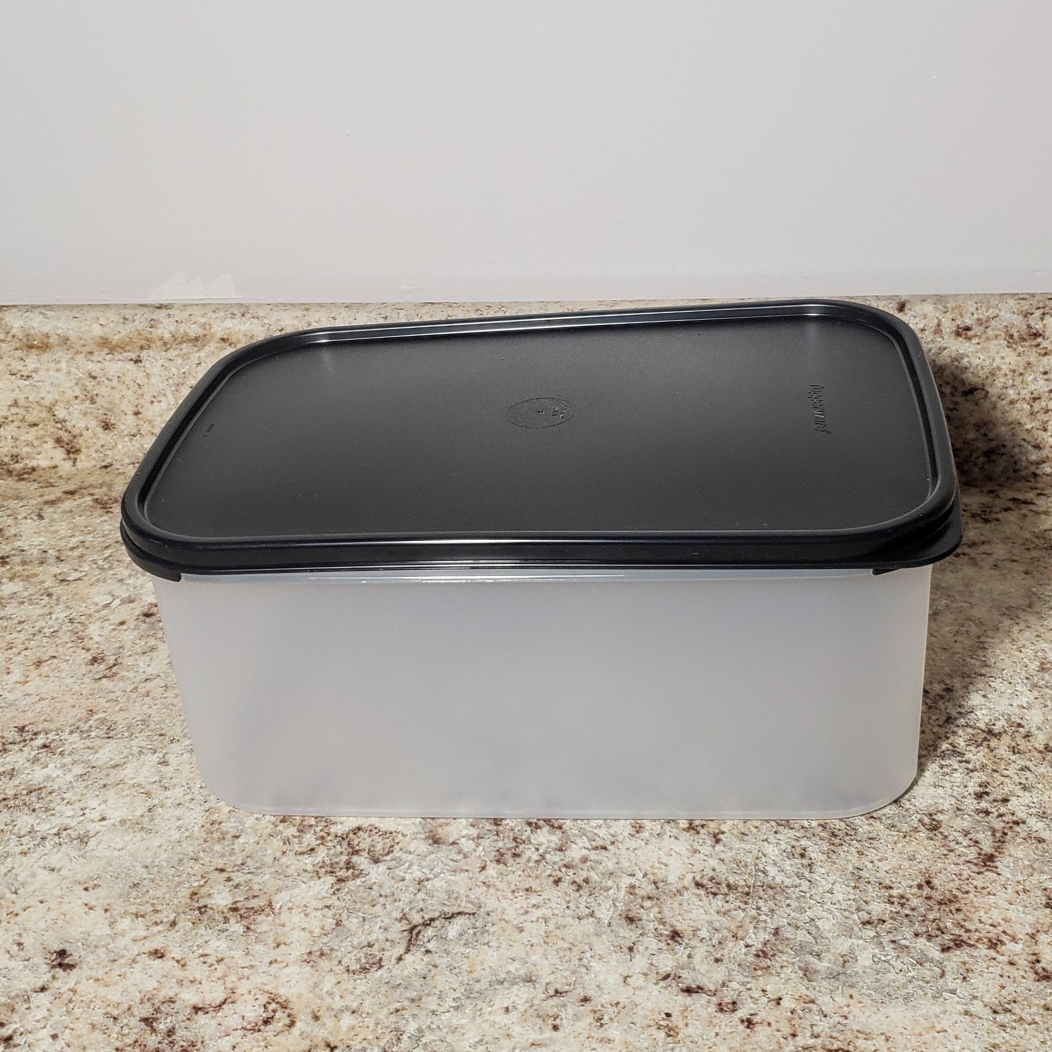 Tupperware 1609 Modular Mate 18 Cup Rectangular 2 Storage W/ Black Lid ...