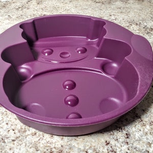 Tupperware Snowman Christmas Holiday Silicone Baking Form Mold Purple ...