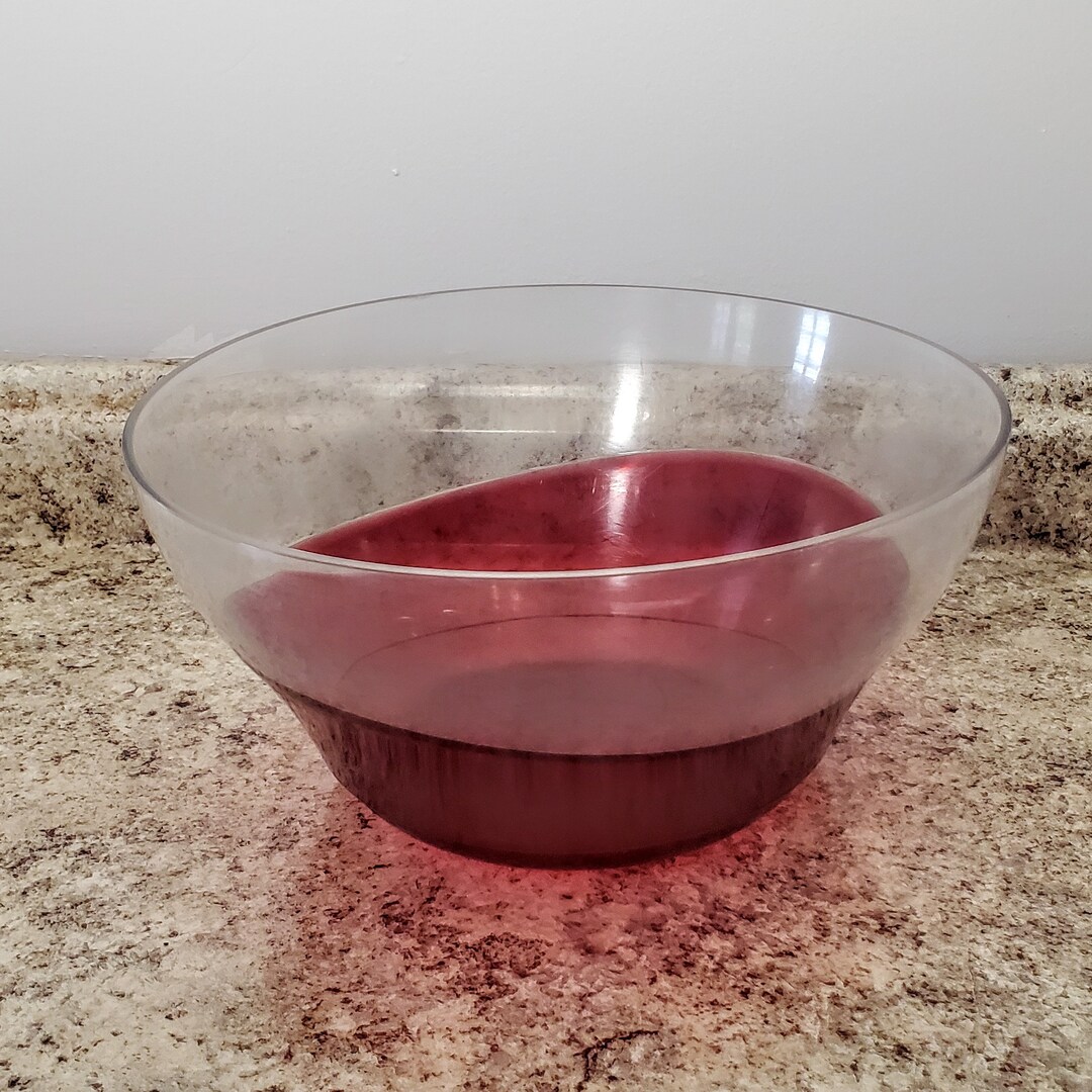 Tupperware Sheerly Elegant Red & Clear Acrylic Serving Bowl 4.6 L 5027 - Etsy