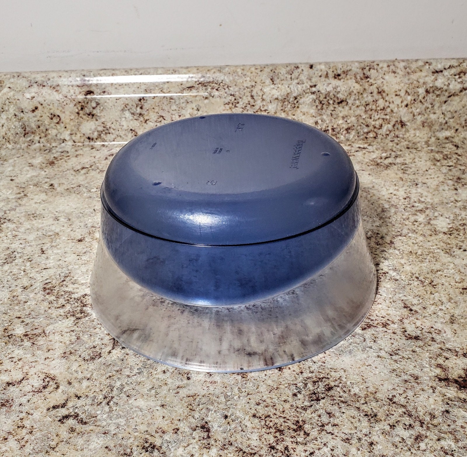Vintage Tupperware Sheerly Elegant Blue Aqua 2.3L Bowl Without Lid 4819 ...