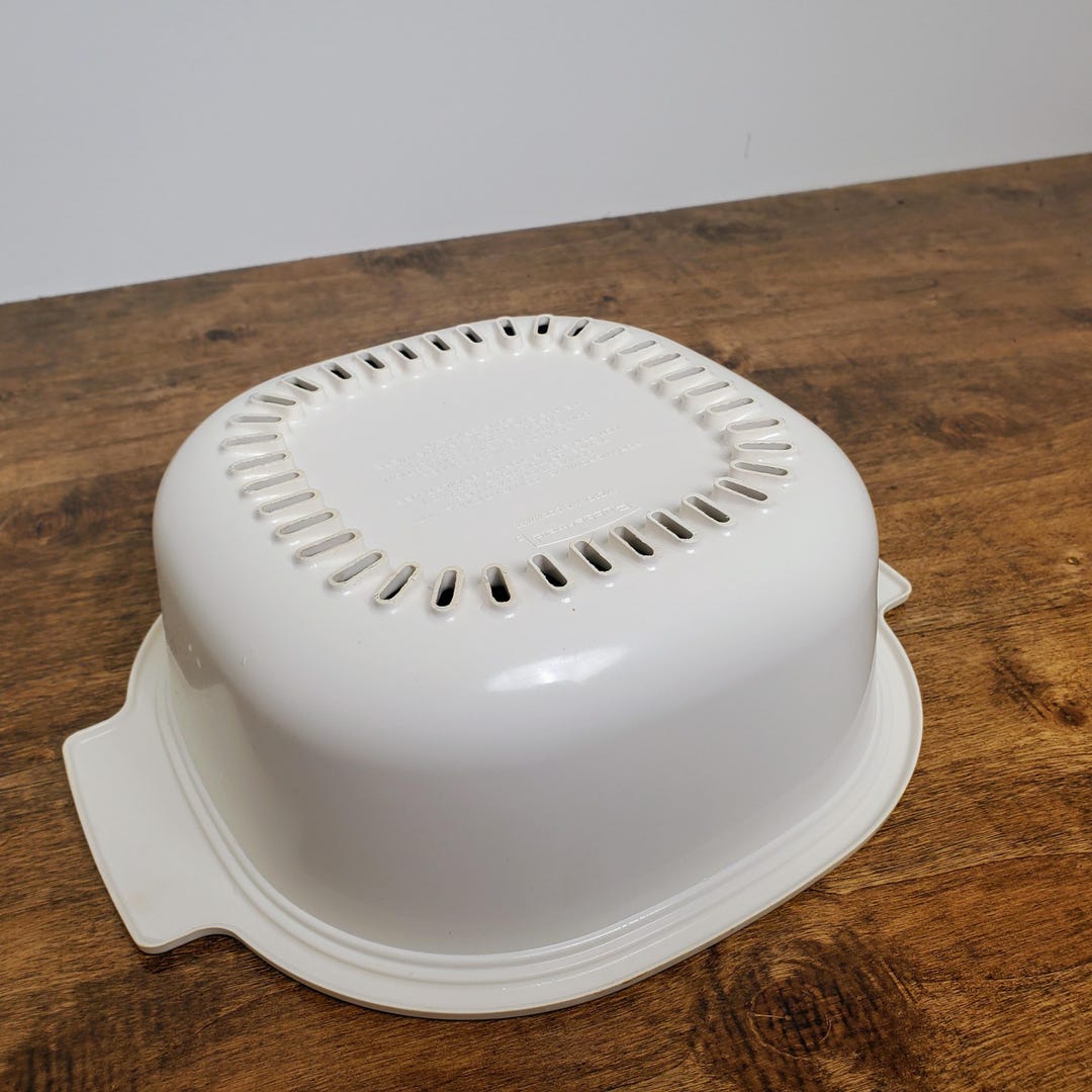 Vintage Rubbermaid Microwave Cookware 3 Quart Strainer Steamer Insert ...