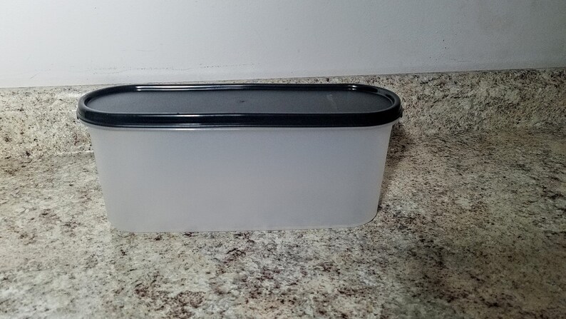 Tupperware Black Top Super Oval Modular 1.8 Litres Oval | Etsy