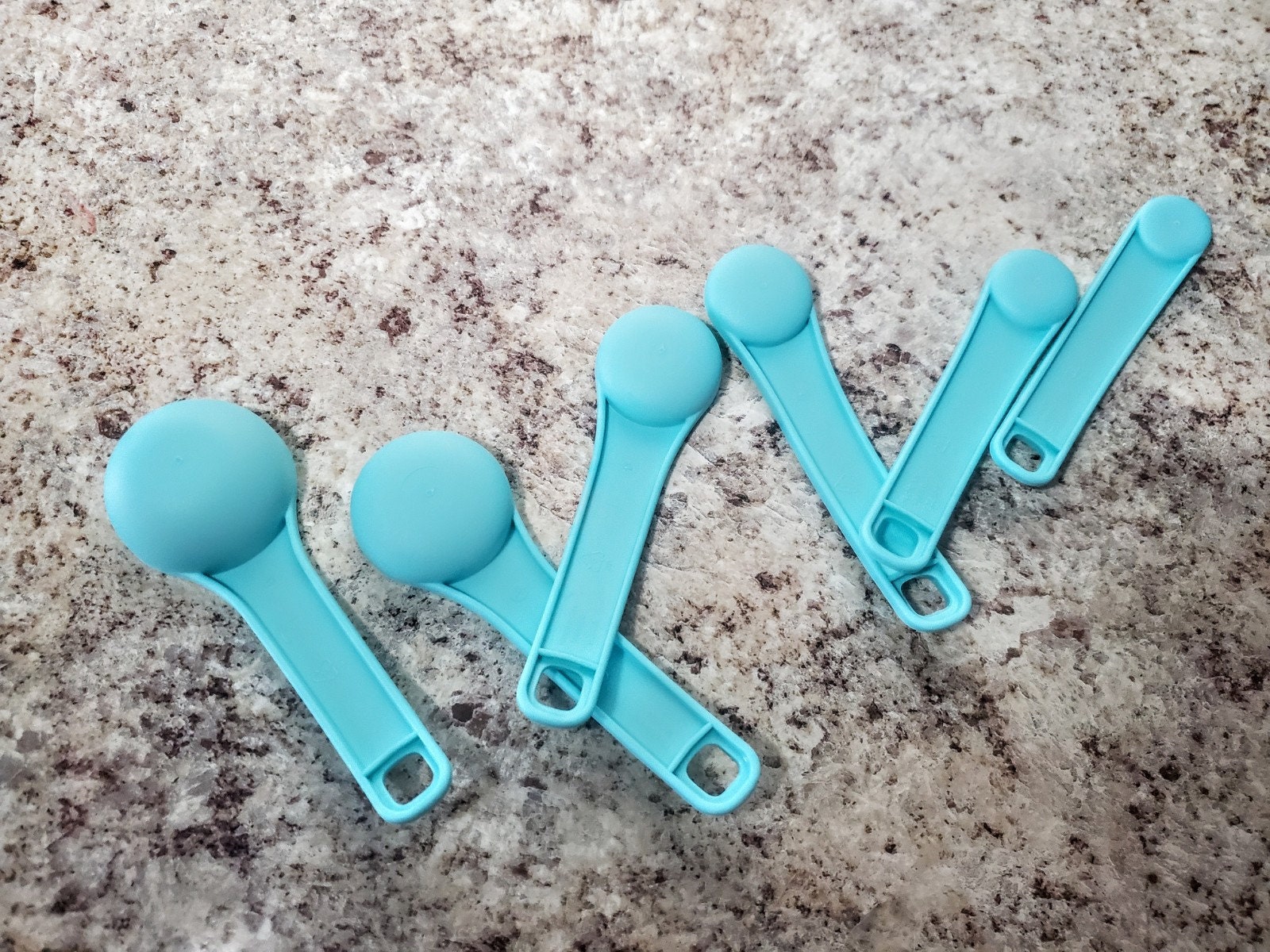 TUPPERWARE Measuring Mates Spoons Set 6 Pc. Stacking Teal - Etsy