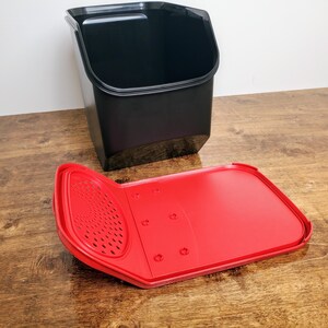 Tupperware Modular Mates Potato Onion Bin Smart Keeper Black & Red Lid ...