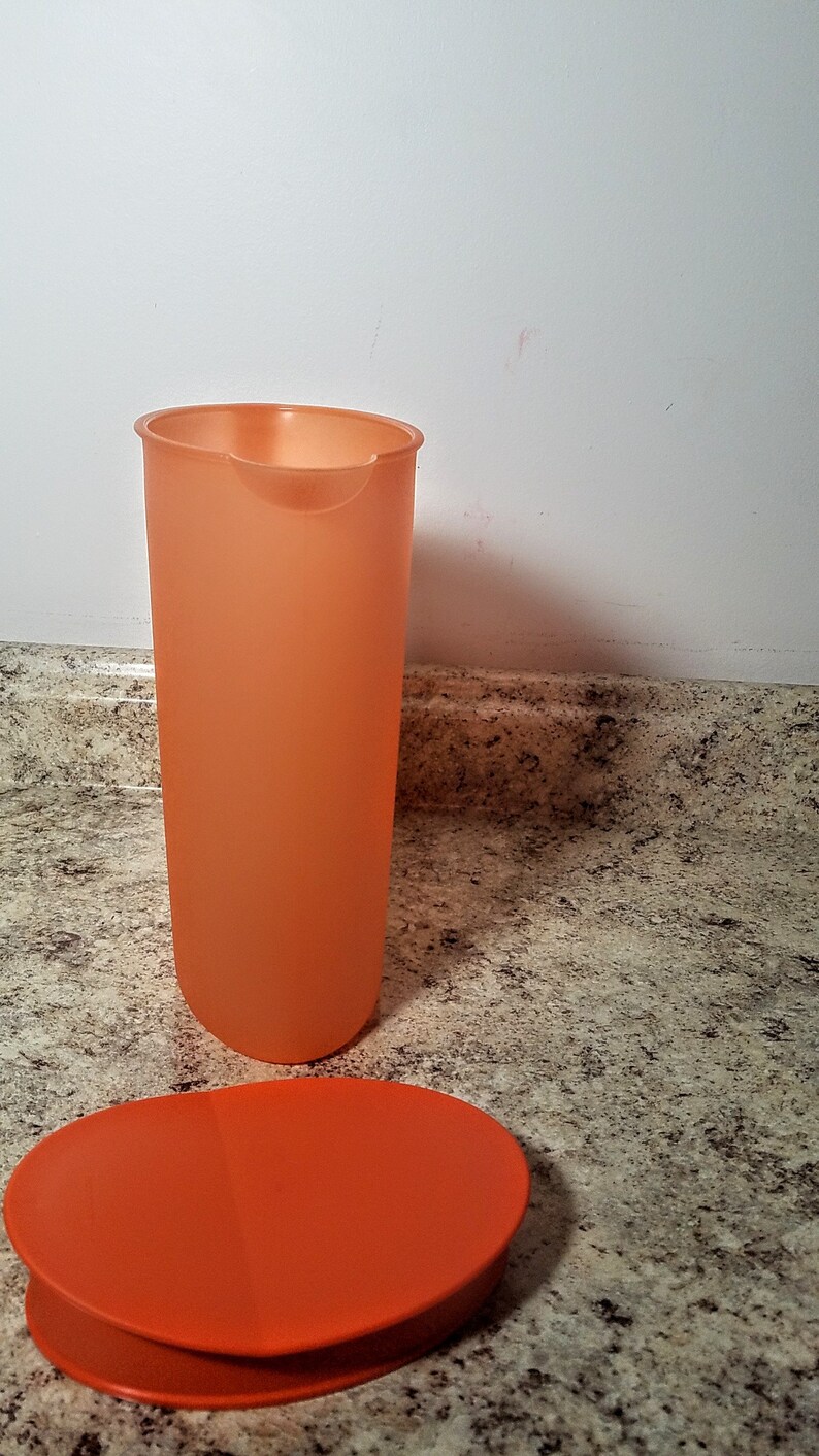 Tupperware 3333 Sheer Orange Pitcher 8.75 Cups Impressions - Etsy