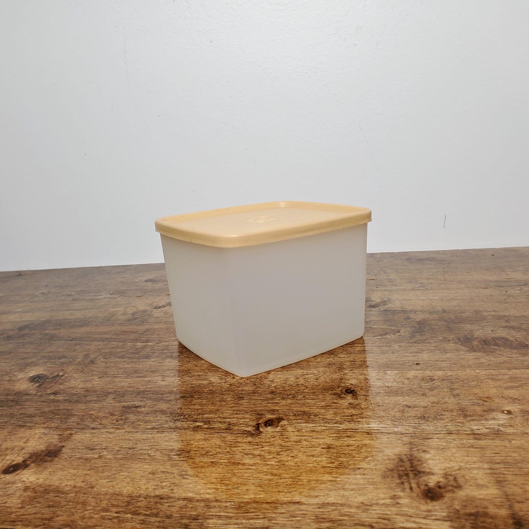 Tupperware Square Round Freezer Container 24 Oz #312 Beige Lid - Etsy